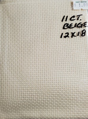 Unbranded 11 count Aida fabric cloth-beige, easy to see, beginners NEW ...