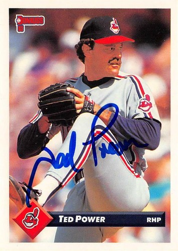 Ted Power autographed Baseball Card (Cleveland Indians) 1993 Donruss ...