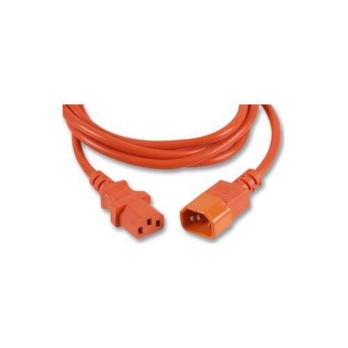 PE01119 PRO ELEC Câble IEC Prise C14-Socket C13 Orange 0.5M | eBay