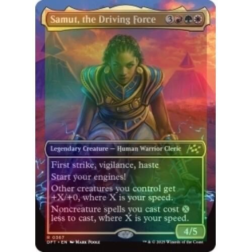 FOIL SAMUT, THE DRIVING FORCE (BORDERLESS) X4 Aetherdrift DFT Magic MTG ...