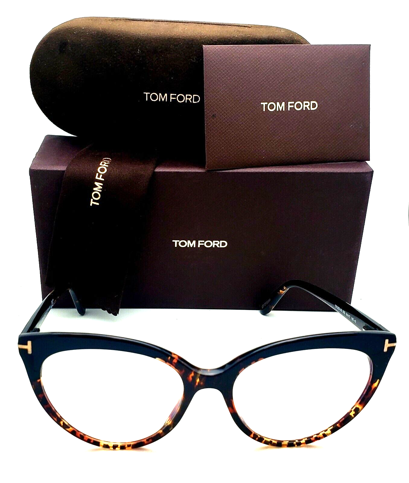 New TOM FORD Blue Block Eyeglasses TF 5674-B 005 54-17 140 Leopard ...