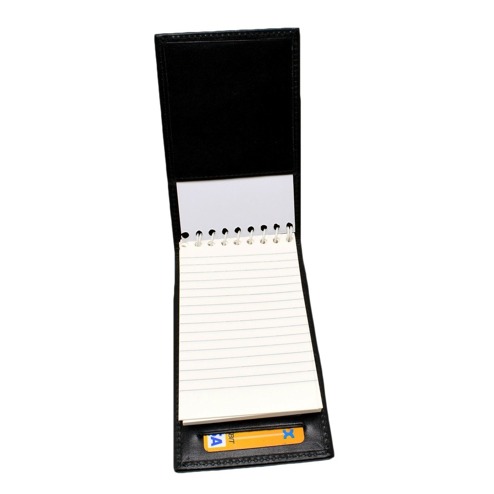Police Leather Notebook Cover Pocket Note Pad Black Duty Memo Book 3x5 ...