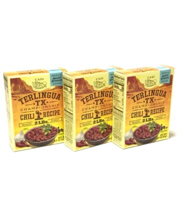 CASI Terlingua Texas Championship Chili Recipe Mix 3 packs Seasoning TX ...