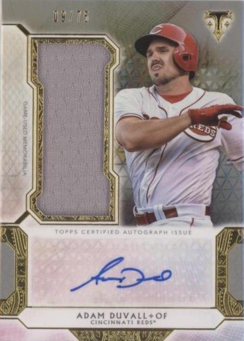 2018 Topps Triple Threads - Autograph Single Jumbo Relics Adam Duvall # ...
