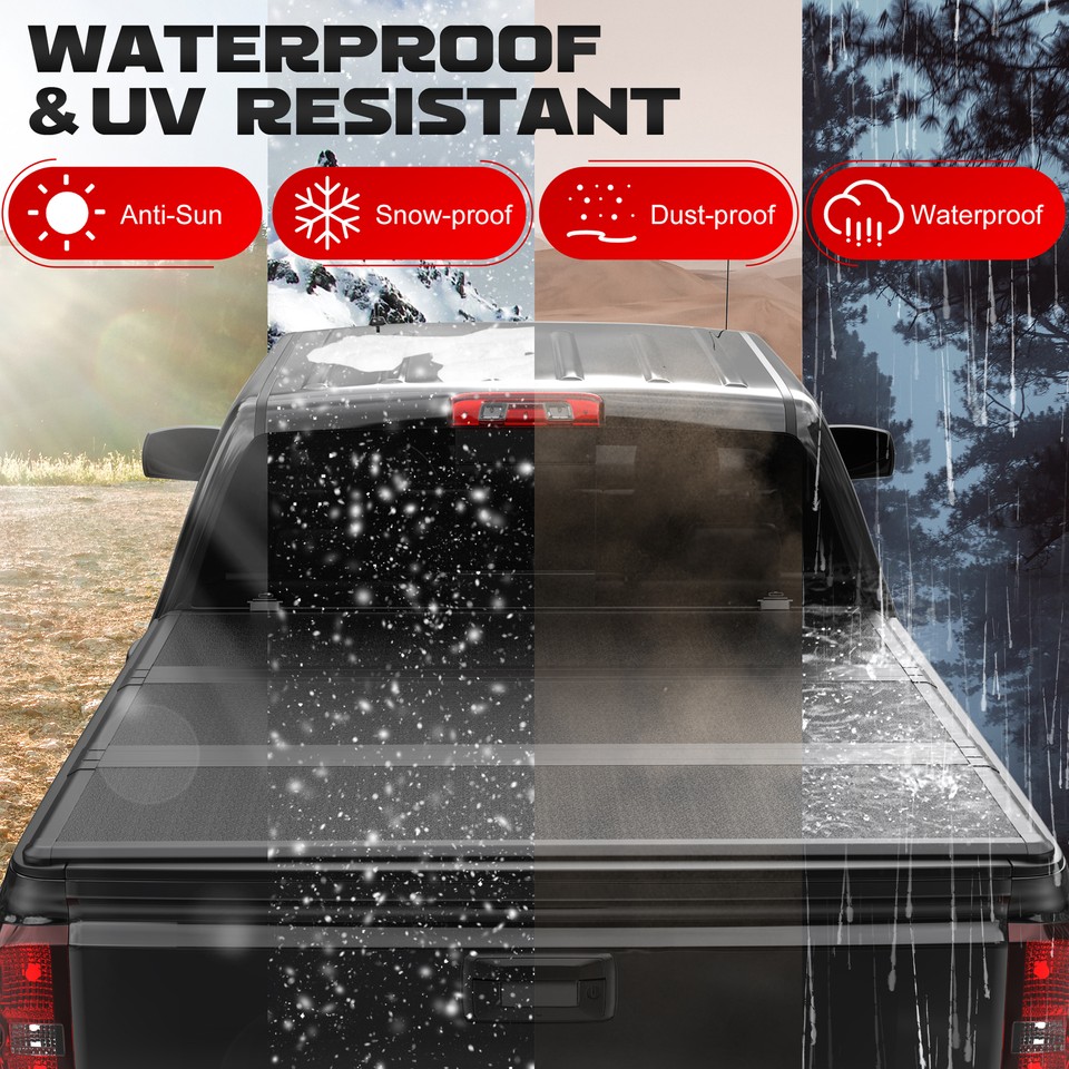 5.8FT Hard Solid Tonneau Cover for 2007-2025 Silverado Sierra 1500 ...