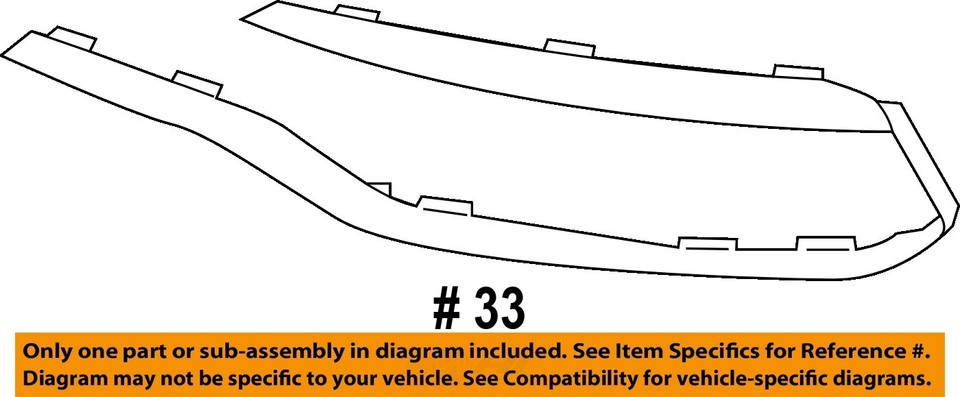 BMW OEM 16-18 320i xDrive Bumper Components-Finish Molding 51117396841 ...
