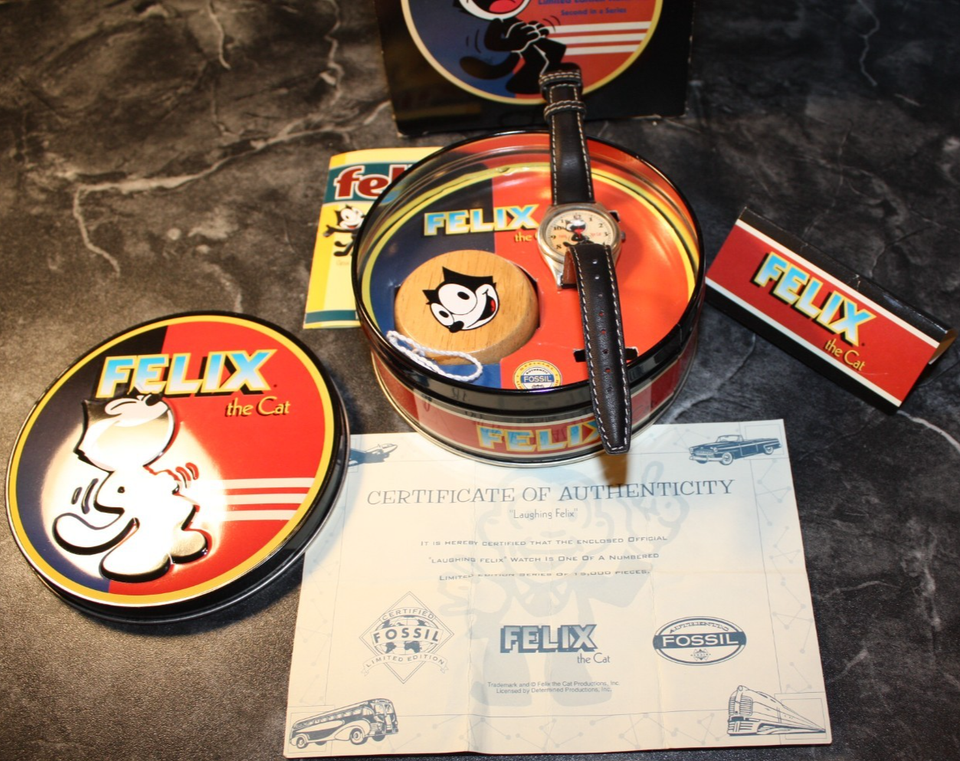 FELIX THE CAT LAUGHING FELIX FOSSIL WATCH BRAND NEW, LIMITED EDITION ...