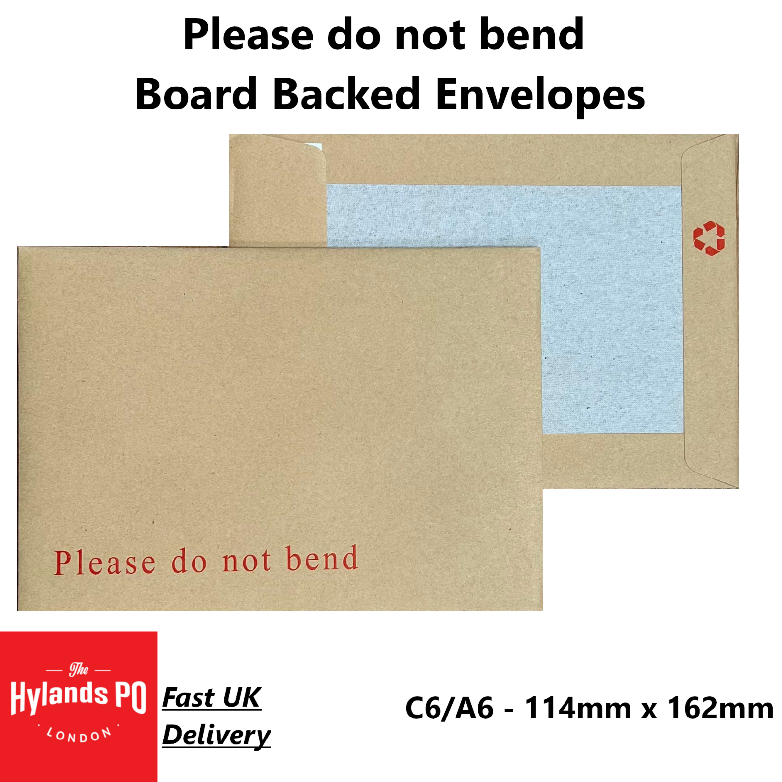 Please Do Not Bend Board Backed Envelopes Hard Card Manilla/Brown A4 A5 ...