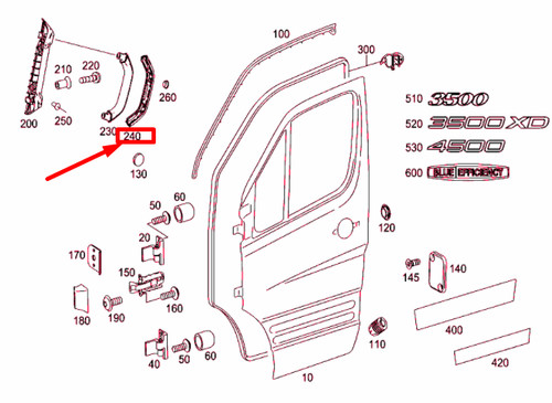 NEW MERCEDES-BENZ SPRINTER W906 FRONT DOOR GRAB HANDLE A90681500367J69 ...