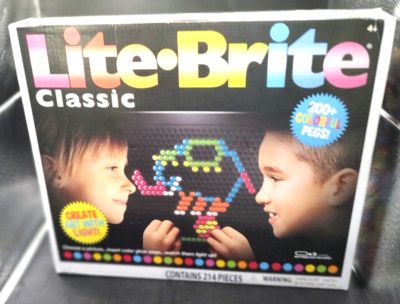 Lite-Brite Classic Basic Fun 02215 Toy Kids Light Play Game USED, SEE ...