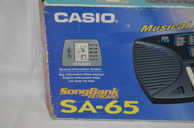 Vintage Casio Sa-65 Electronic Song Bank Keyboard 100 Tones 30 Patterns ...