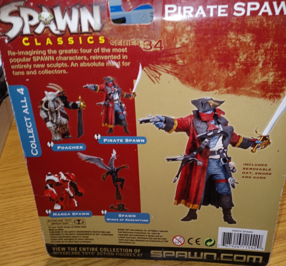 McFarlane Toys Spawn Classics Series 34 Pirate Spawn New Sealed 787926115420| eBay