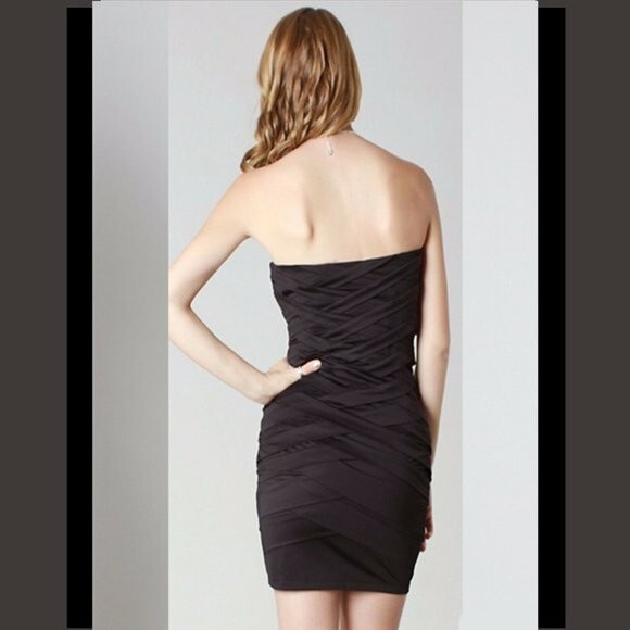 New Red Sexy Braided Bandage Style Strapless Dress Size Large | eBay