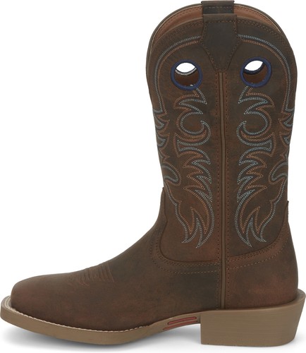 Justin Boots Muley Square Toe Water Buffalo Mens Brown Cowboy Western ...