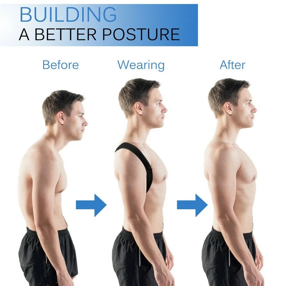 Adjustable Posture Corrector Back Shoulder Support Correct Brace Belt ...