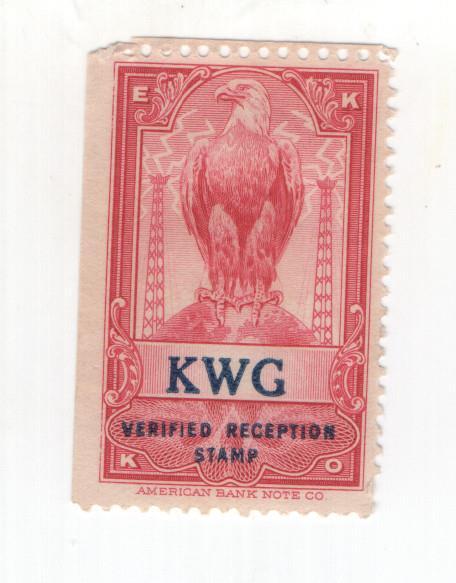EKKO radio reception stamp, KWG, Stockton, California | eBay