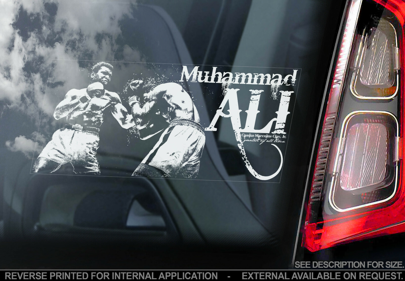 Muhammad Ali - Car Window Sticker - Boxing Mohammad Champion Decal ...