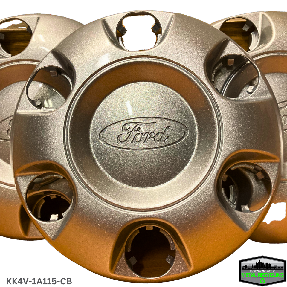 New OEM 6 Lug Sparkle Silver Center Wheel Caps (4) Ford Transit AWD 150 ...