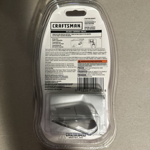 Craftsman CMXZDCG453 3-Button Garage Door Remote - Black 12381192878| eBay