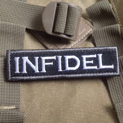 2PCS INFIDEL PATCHES TACTICAL MILITARY USA ARMY ISAF BADGE HOOK LOOP ...