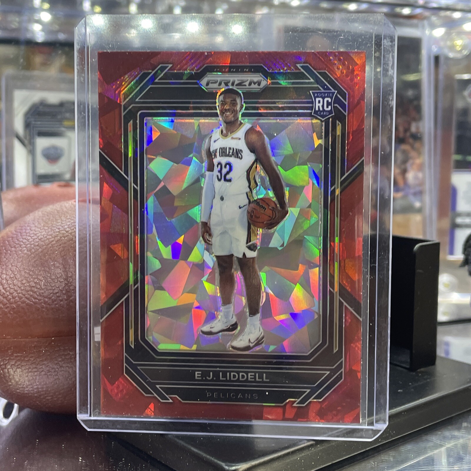 2022-23 PANINI PRIZM #251 E.J. LIDDELL ROOKIE RED ICE PRIZM PELICANS RC ...
