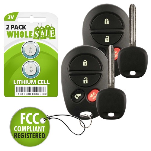 2 Replacement For 2008 2009 2010 Toyota Sequoia Key + Fob Remote | eBay
