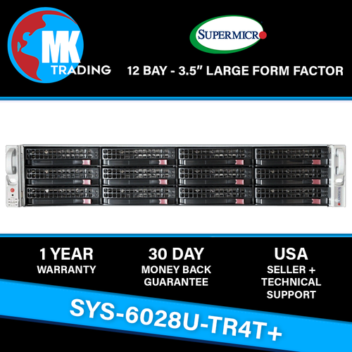 SuperMicro SYS-6028U-TR4T+ 12B LFF 2U Server -V1- Choose CPUs/RAM ...