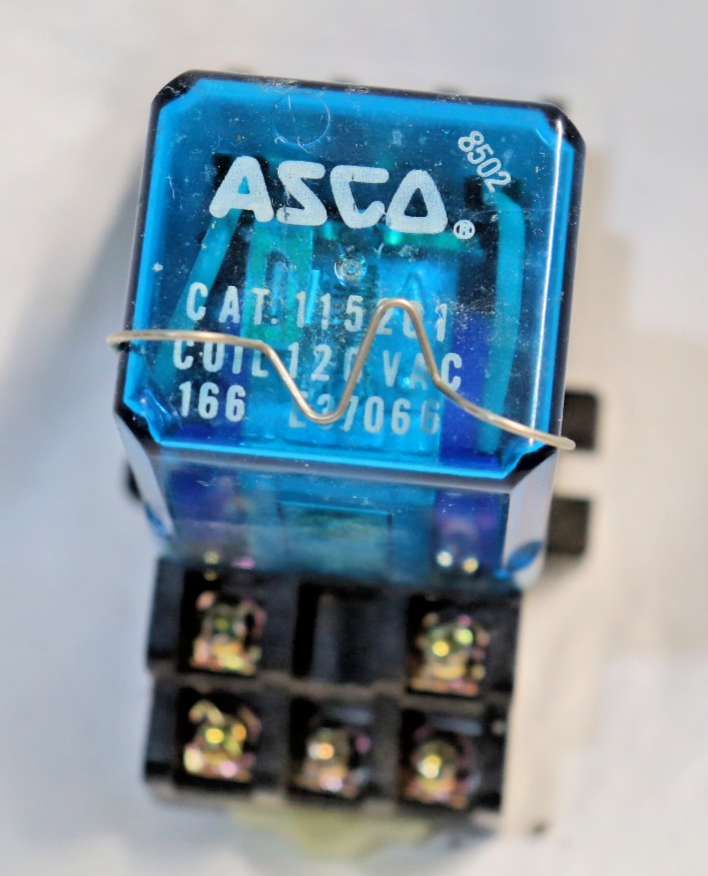 115201 Asco Relay 120VAC 166 E37066 Control Cat Base Omron Clip ...