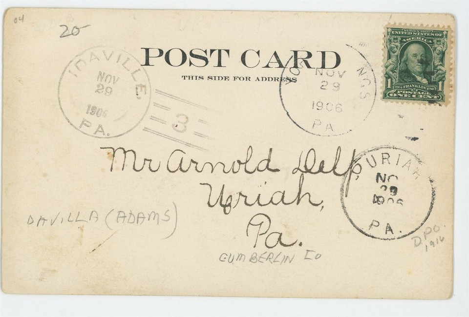 RPPC UB Church Cemetery GARDNERS IDAVILLE PA York County Real Photo ...