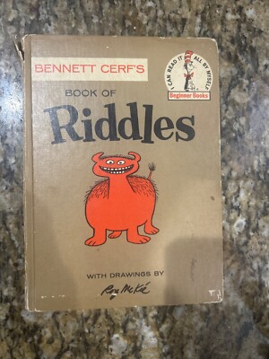Bennett Cerf's Book Of Riddles VINTAGE 1960 Dr. Seuss Book Club Edition ...