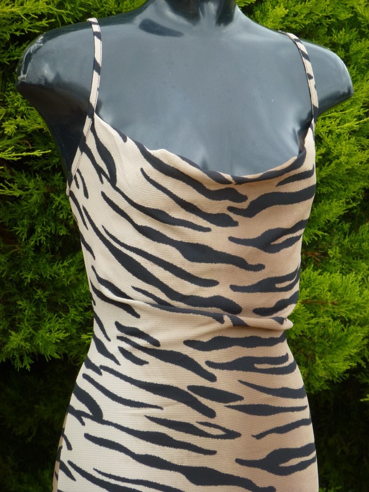 In the Style Tiger Print Maxi Dress Size 12 UK Wedding Cruise Summer ...