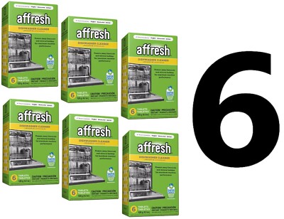 SIX BOXES Affresh W10549851 Dishwasher Cleaner 6 Tablets In EACH BOX ...