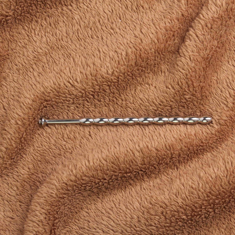 Male E-Stim Stainless Steel Sounding Penis Plug Beads Stretcher Dilator ...