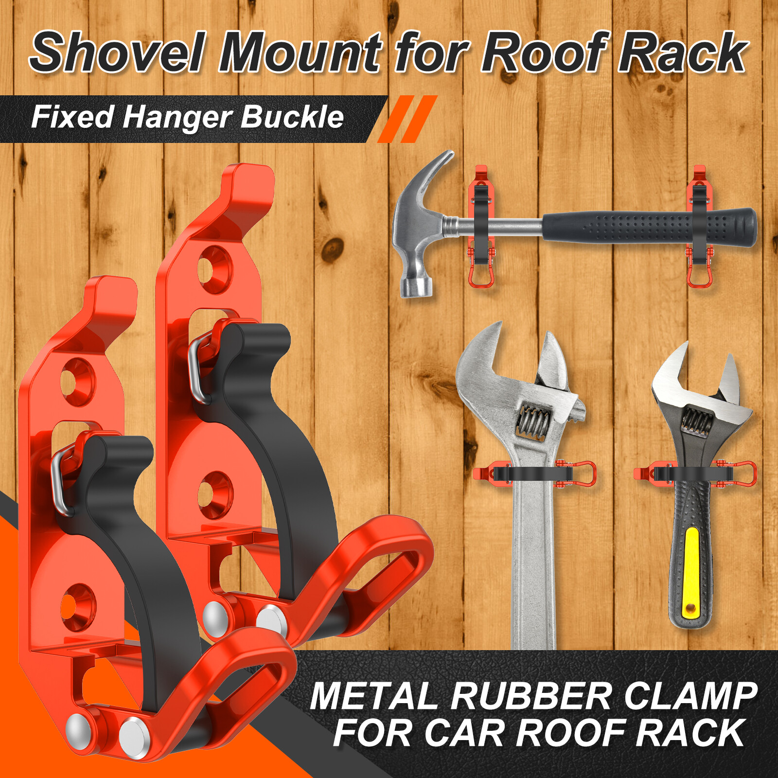 4Pcs Roof Rack Shovel Mount Kit Zinc Alloy Shovel Holder Clamp Metal ...