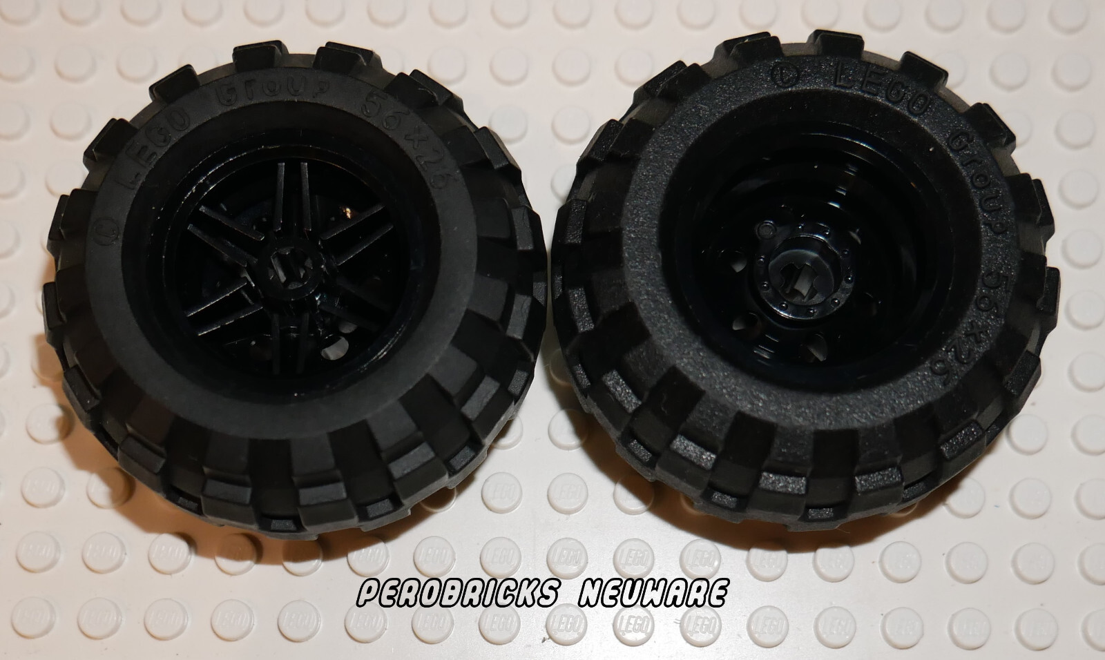 Lego Technic Räder Rad Reifen 56 x 26 schwarze Felgen #55976 #56145 ...