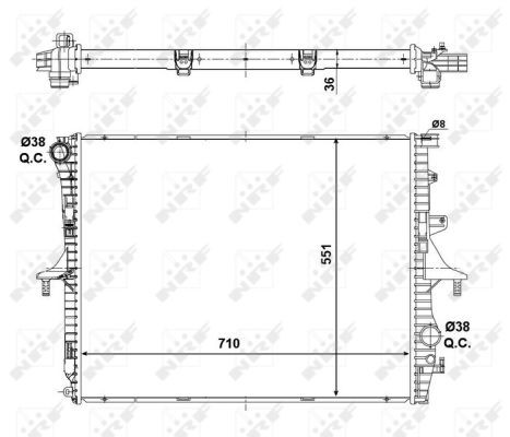 Radiator fits AUDI Q7 4L 3.0D 06 to 15 NRF 7L0121253 7L0121253A ...
