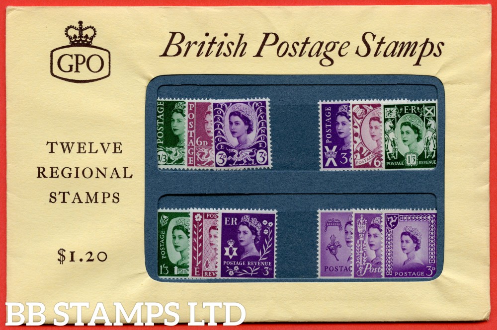 1960 Regional Pack of 12 values. USA Edition. A very fine example of ...