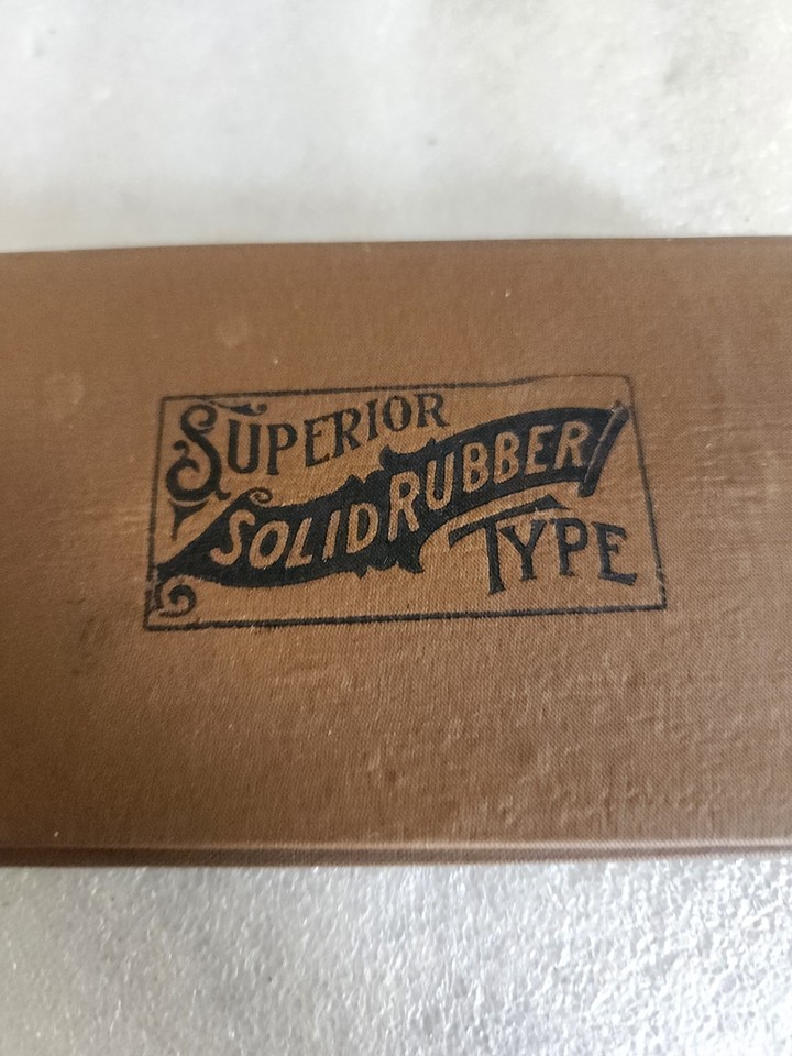 Vintage Superior Solid Rubber Type Printing Blocks Kit No. 105 | eBay