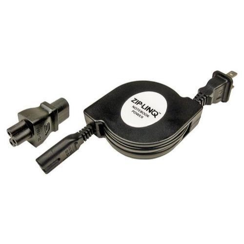 Zip-Linq Cables Unlimited Ziplinq Retractable Universal Notebook Power ...