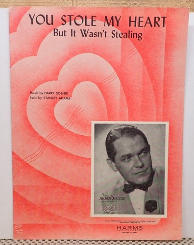You Stole My Heart - Harry Sosnik & Stanley Adams - Sheet Music 1946 | eBay