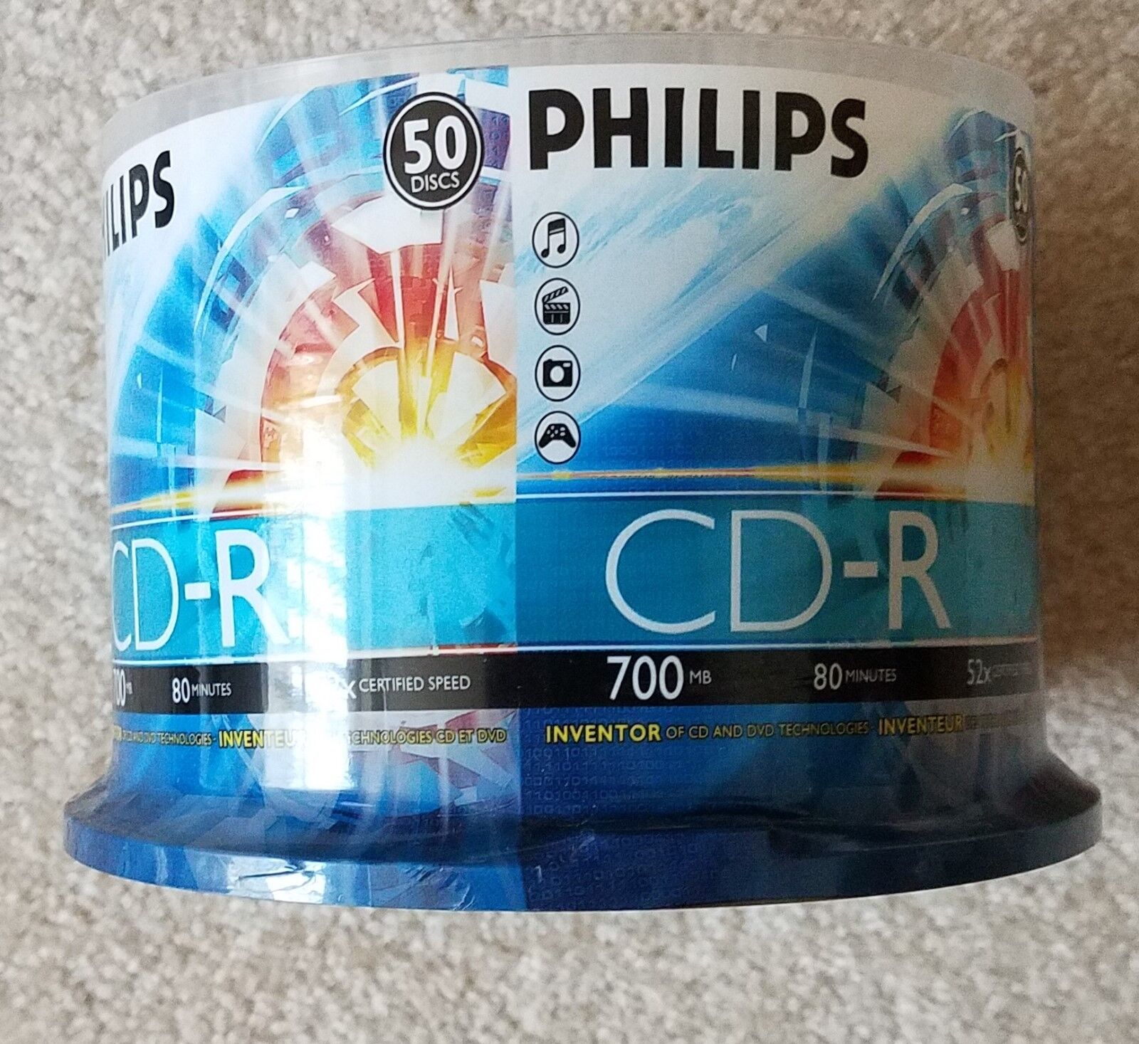 Philips Cd-r Cdr80d52n 700mb/80min 52x - CDR80D52N/600 for sale online ...