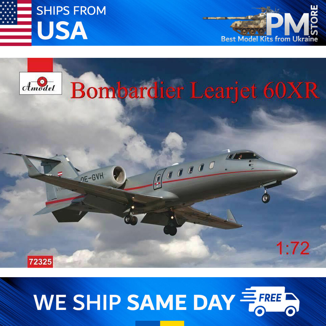 Amodel 72325 Bombardier Learjet 60XR, scale plastic model kit 1/72 | eBay