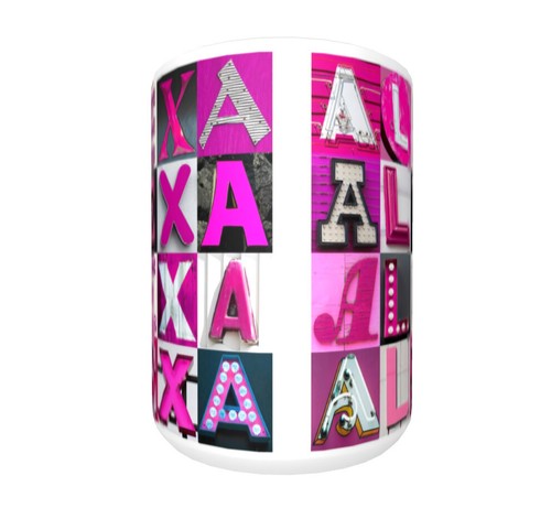 ALEXA Coffee Mug / Cup featuring the name in photos of pink sign ...
