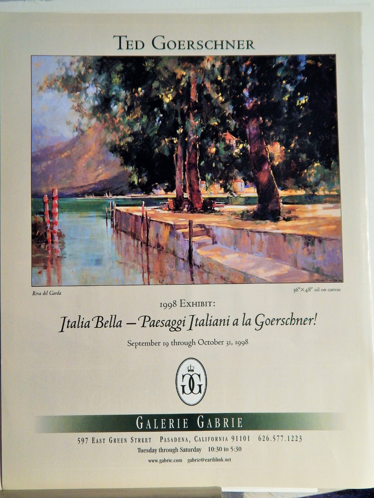 TED GOERSCHNER / JOHN STOBART/ T M HOYNE ART PIECES ORIG VTG 1998 ...