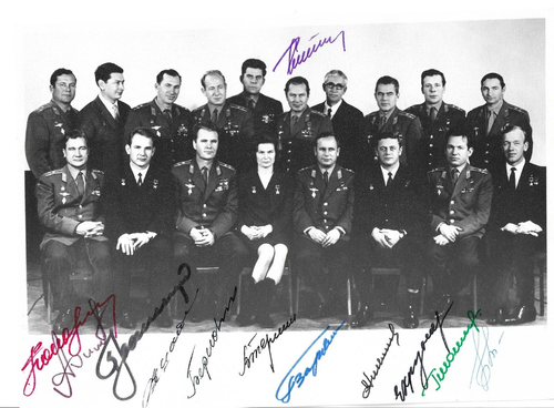 Soviet Space Program 12 cosmonauts signed photo Leonov Titov Nikolaev ...