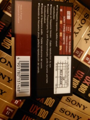 cassette audio audiocassetta. sony ux 100 3 Pieces Type 2 | eBay