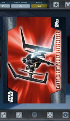 Star Wars Card Trader - TLJ Vehicles & Ships Red - Canto Bight Police ...