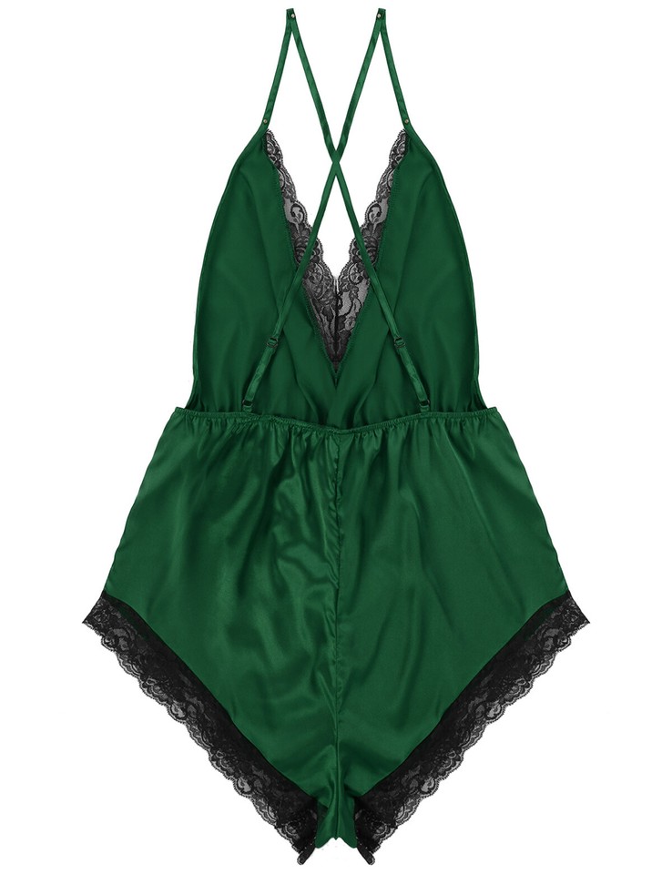 Men Sexy Sissy Lingerie Set Crossdresser Sleepwear Lace Chemise Teddy ...