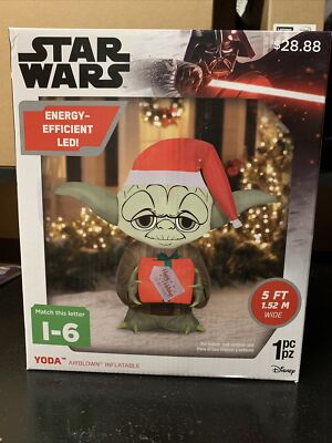 Star Wars Yoda Outdoor 5 ft Airblown Christmas Inflatable LED | eBay