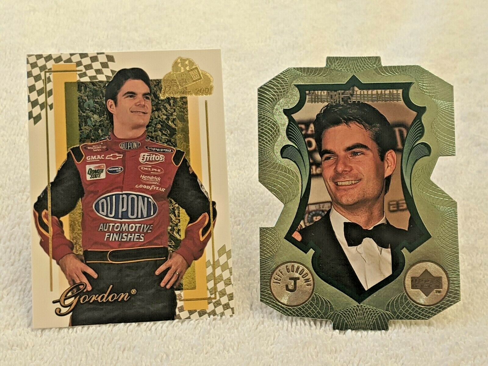 2 Jeff Gordon Cards 2001 Press Pass Premium Gold Foil &1999 Income ...